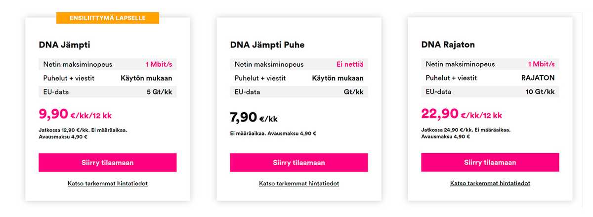 Paras DNA liittymätarjous 2020 - Katso täältä!